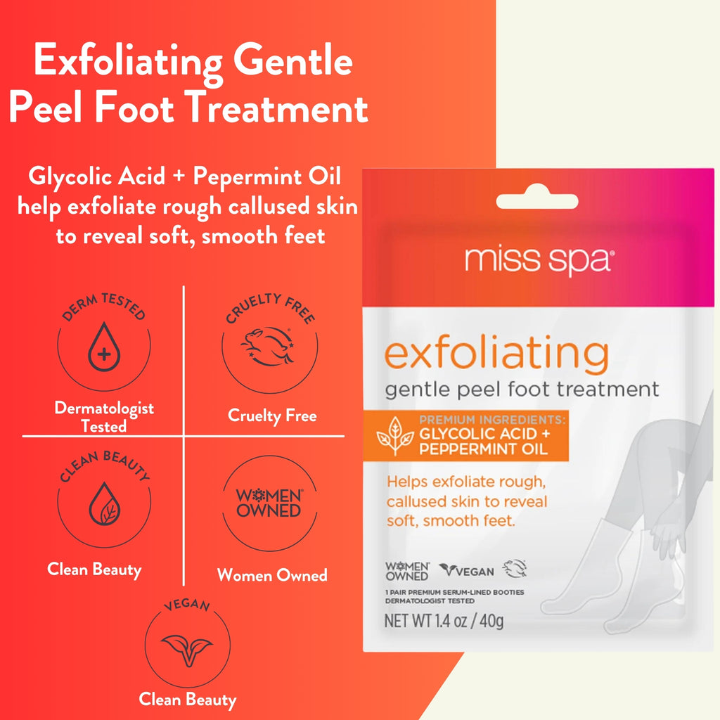 At-Home Exfoliating Foot Peel | Renew Dry, Rough Skin | Miss Spa