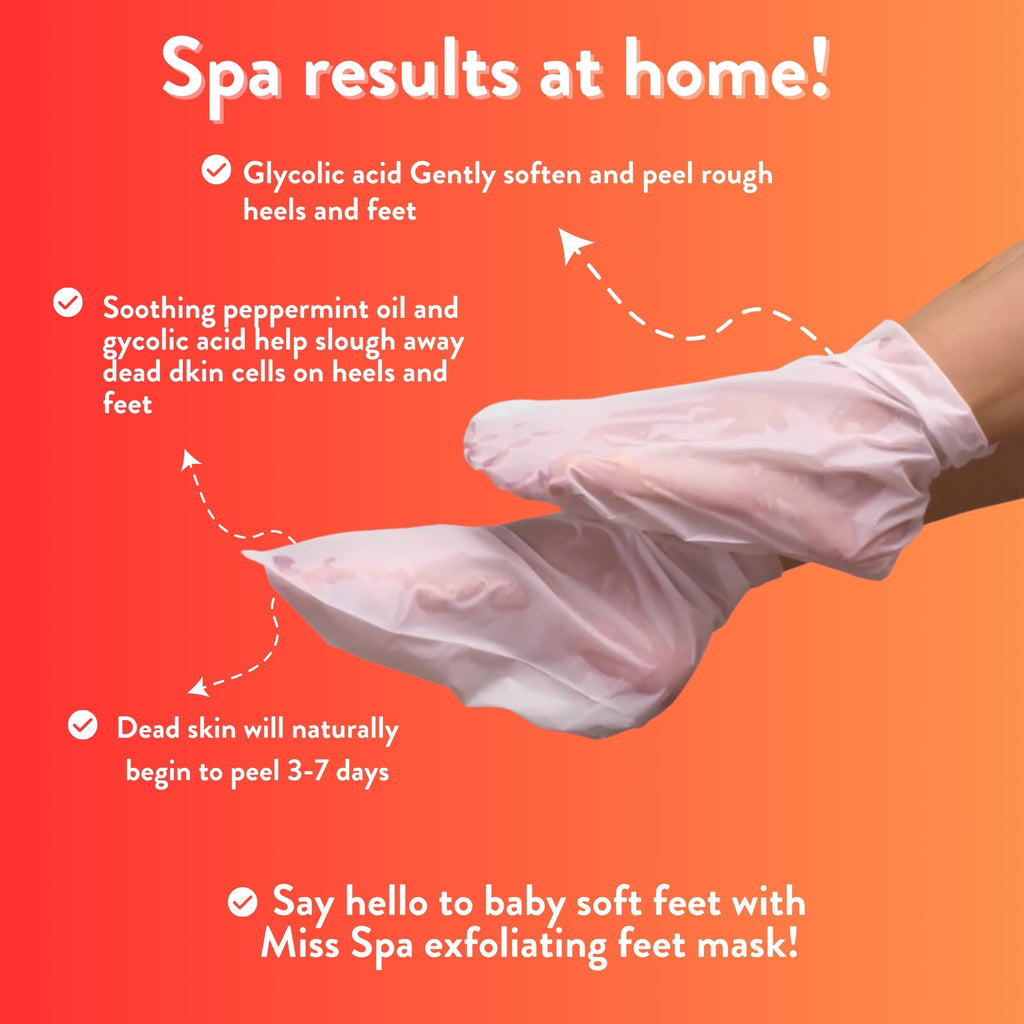 At-Home Exfoliating Foot Peel | Renew Dry, Rough Skin | Miss Spa